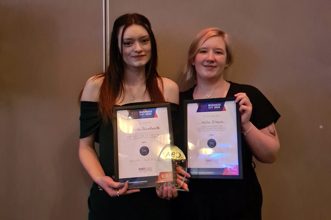 Former students Lisa and Millie recognised at bakery event