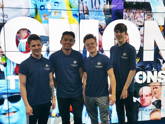 Students give pitch side assistance